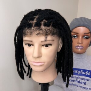 Male Toupee Dreadlock Wig: Braided Human Hair Lace Wig - Etsy