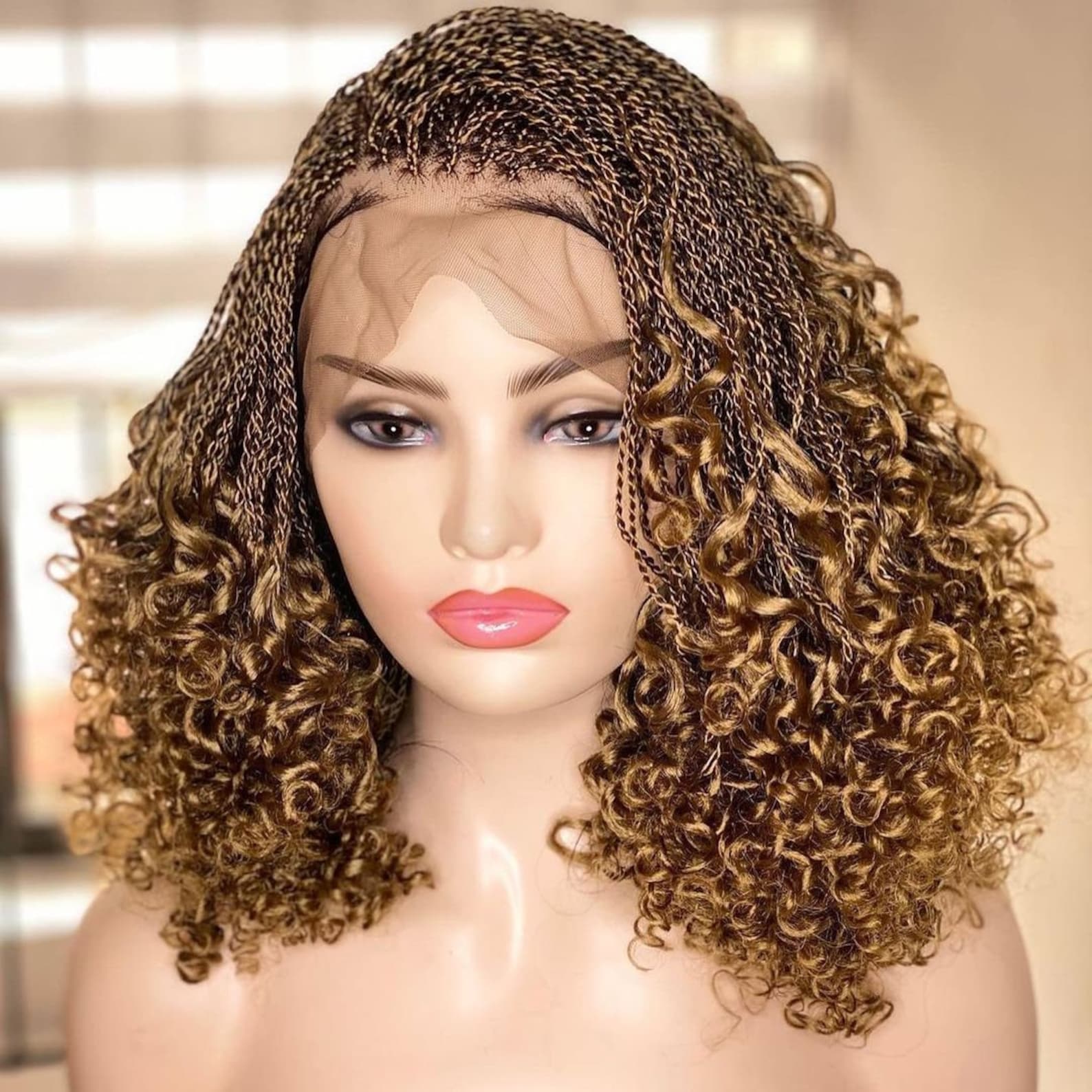 Short Micro Box Braid Wig Braid Wig for Black Women Wigs - Etsy