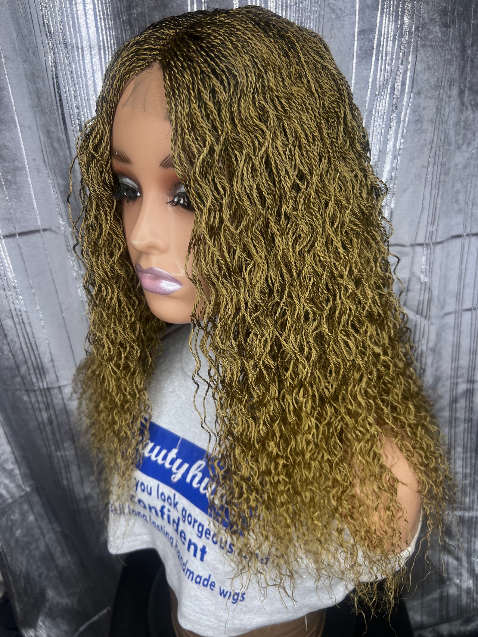 Ready to Ship Curly Twists Braid Wig, Micro Braid Wig, Micro Braids ...