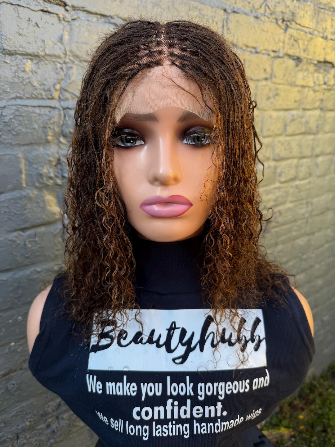 Ready to Ship Wig, Color 4/27 Mix 100 Human Hair Pick With Water Curls ...