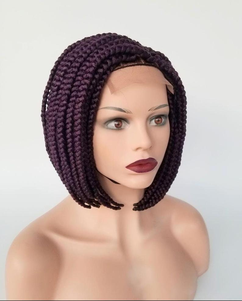 Short Bob Box Braid Wig for Black Women Braided Wig Braids - Etsy
