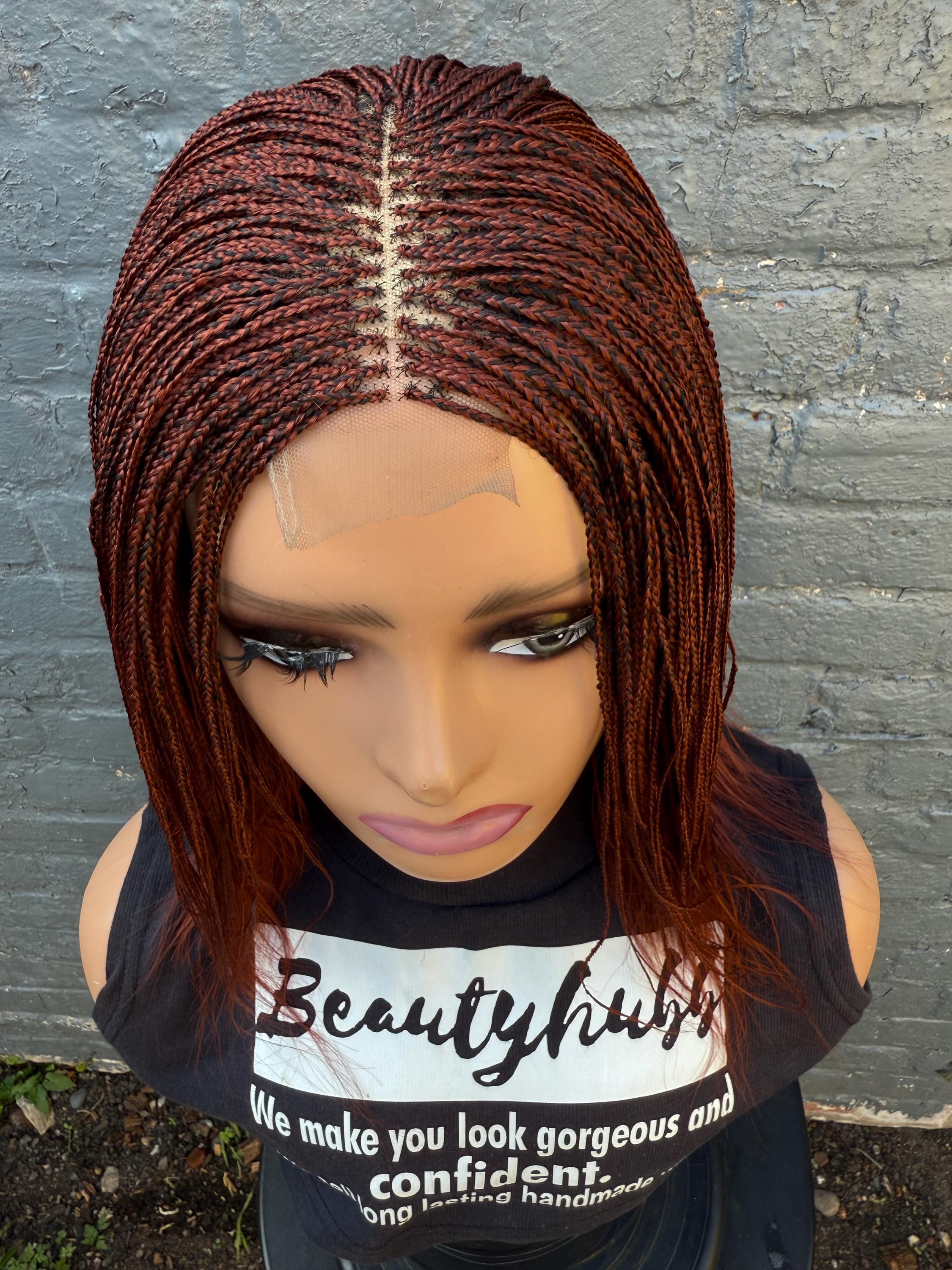 Custom Micro Box Braids Wig: Color 350 Braided Hair (12-14 Inches) - Etsy