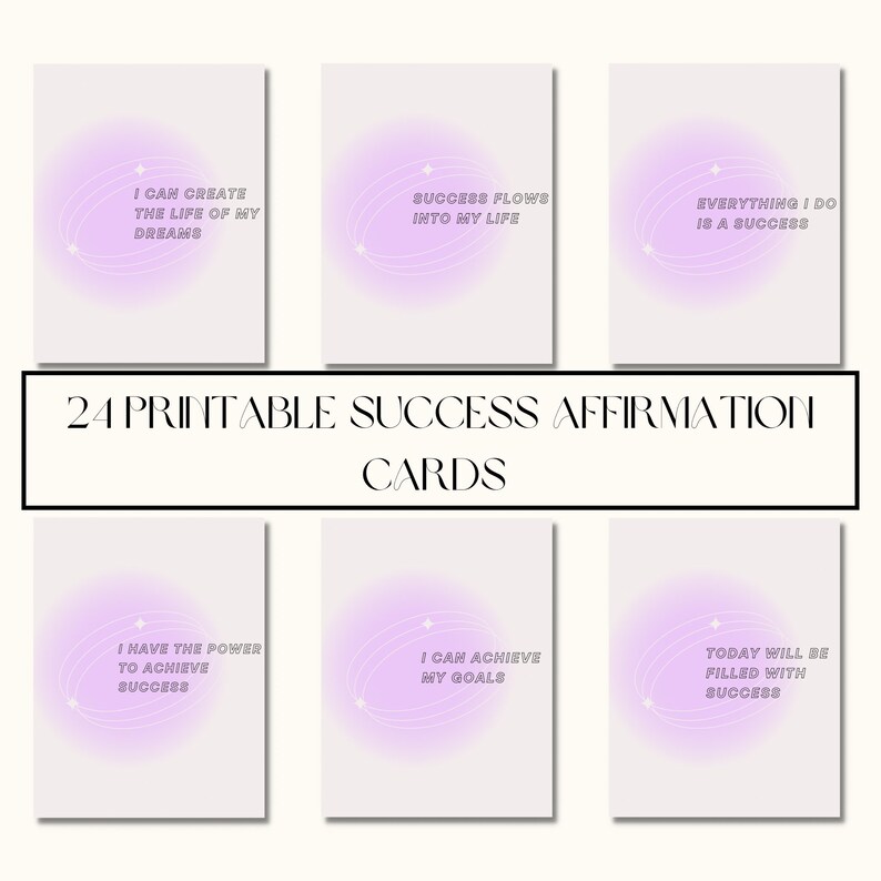 24 Printable Success Affirmation Cards Daily Affirmations - Etsy UK