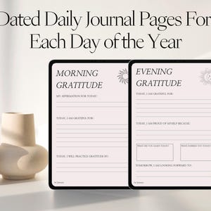365 Day Digital Gratitude Journal; Gradient Design Hyperlinked Journal ...