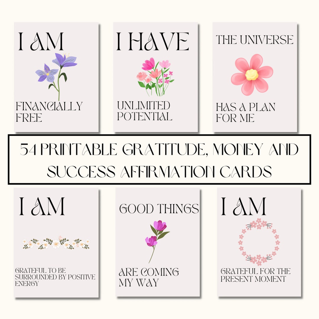 54 Printable Affirmation Cards Words of Affirmation Encouraging Quotes ...