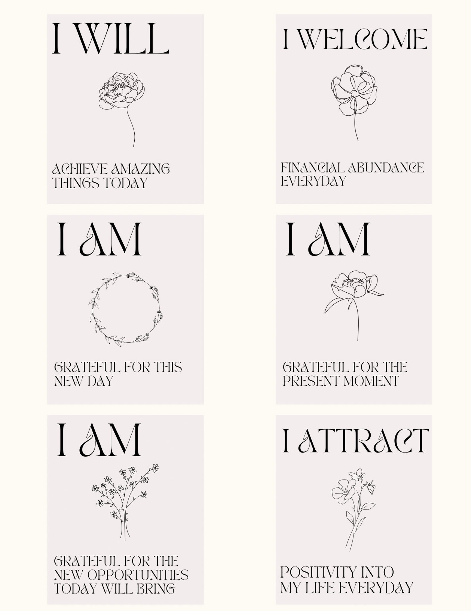 30 Printable Daily Affirmation Cards Daily Motivation - Etsy UK