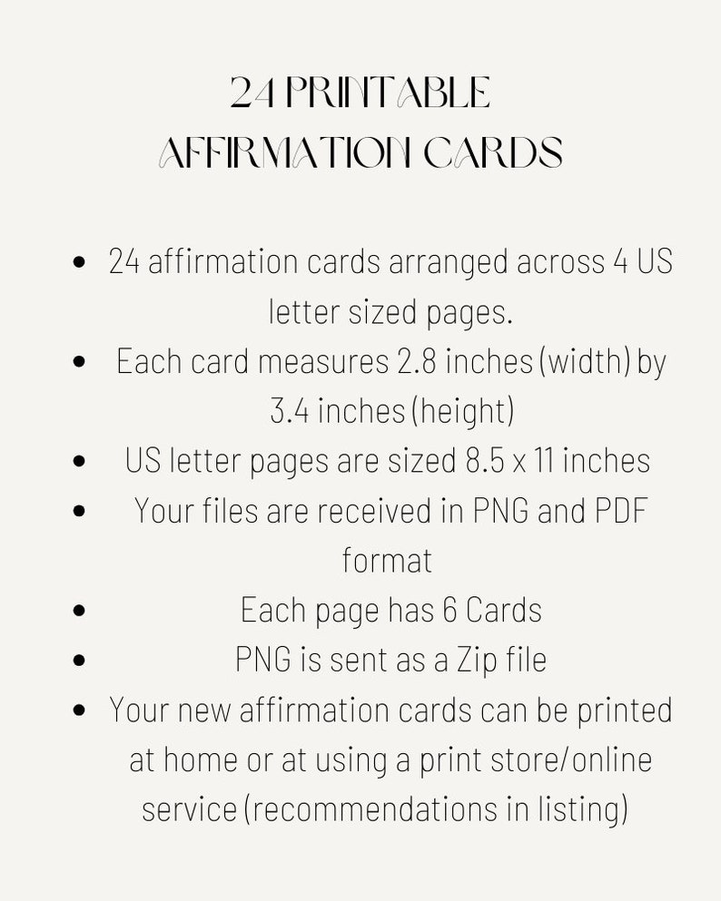 24 Printable Success Affirmation Cards Daily Affirmations - Etsy UK