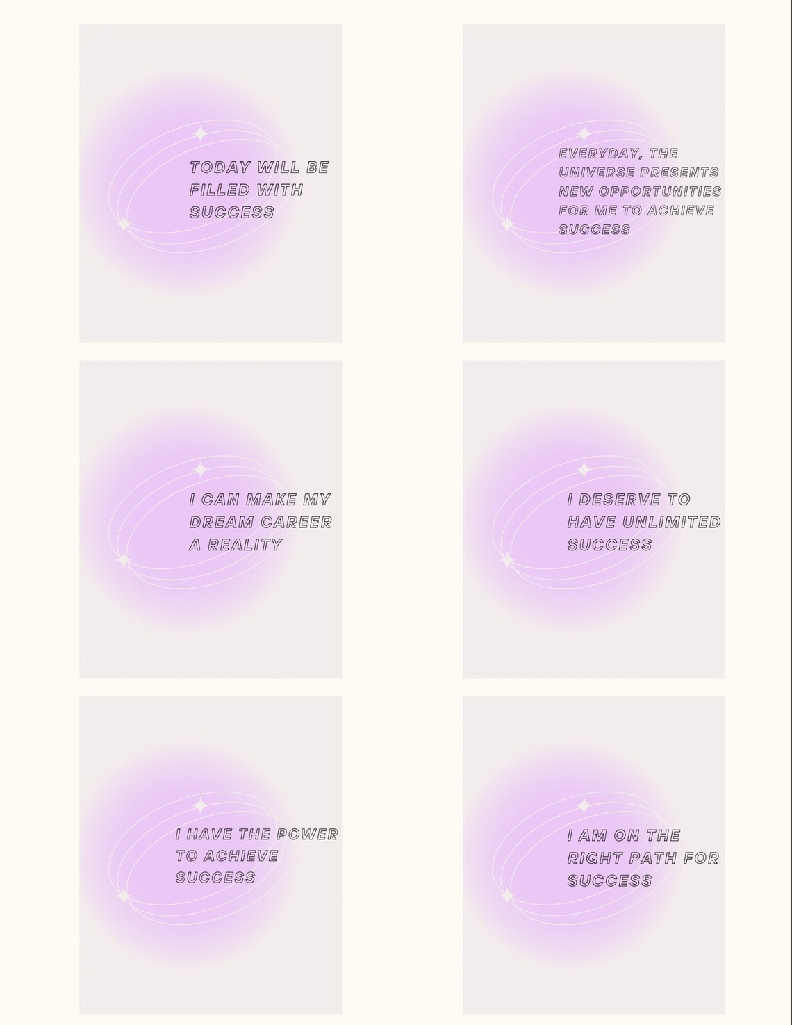 24 Printable Success Affirmation Cards Daily Affirmations - Etsy UK