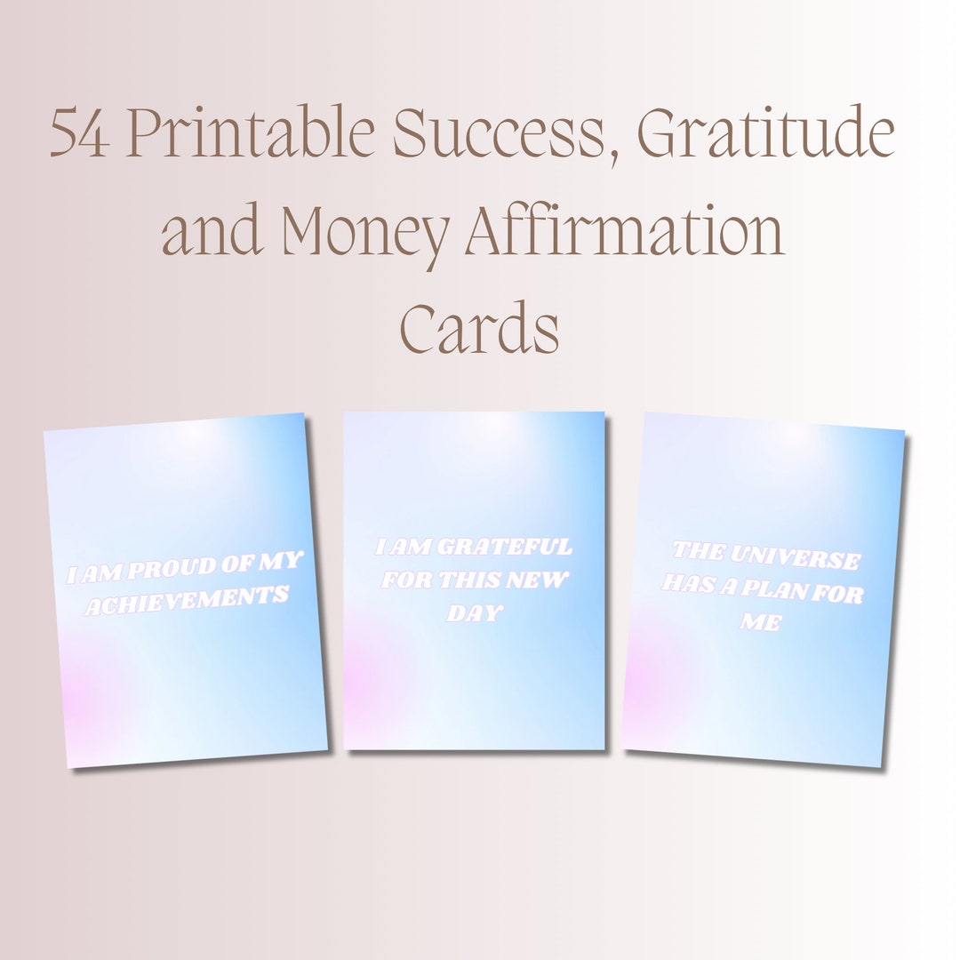 54 Printable Affirmation Cards Words of Affirmation Encouraging Quotes ...