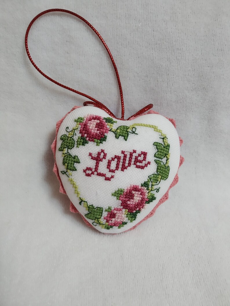Heart Design With Embroidered Word Love Small Heart for - Etsy