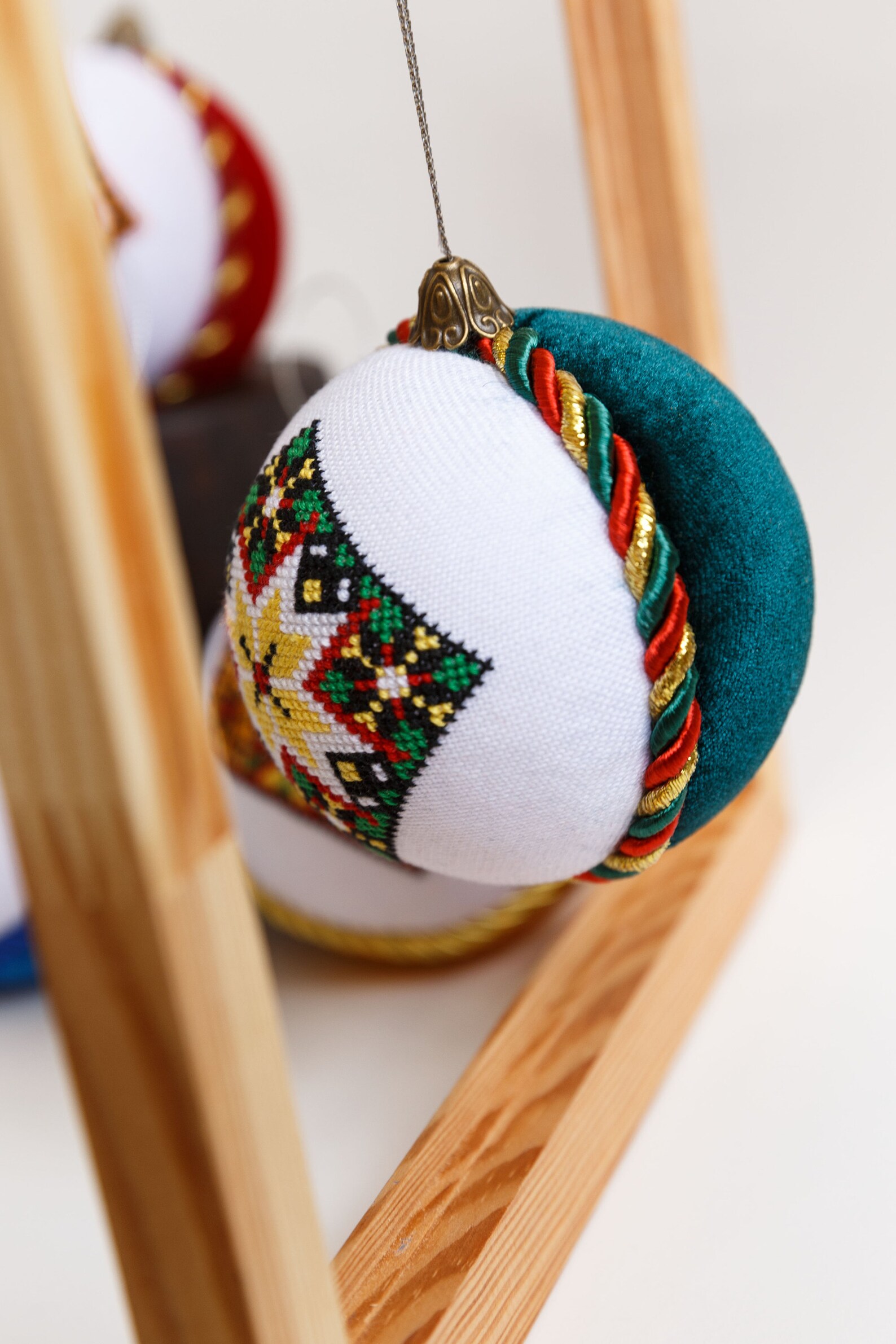 Holiday Decor- Ukrainian Christmas Ornaments - Embroidered Christmas ...