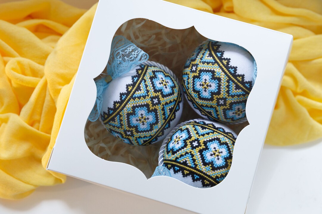 Holiday Decor - Ukraine Christmas Handmade Ornament - Set of 3 ...