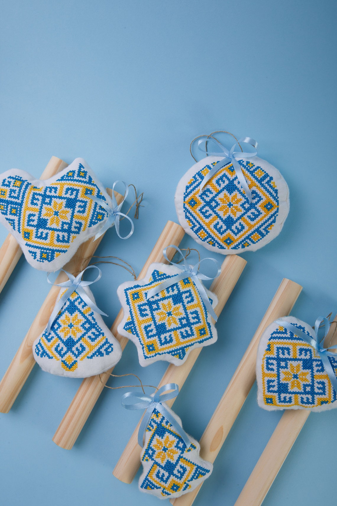 Ukrainian Christmas Ornaments Set of 6 Christmas Ornaments - Etsy