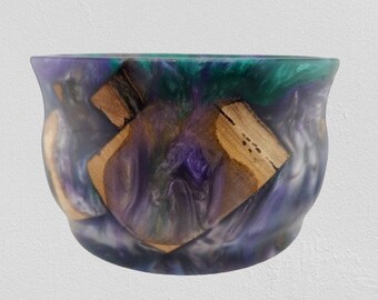 Wood and Resin Epoxy Lathe Turned Vase - Etsy