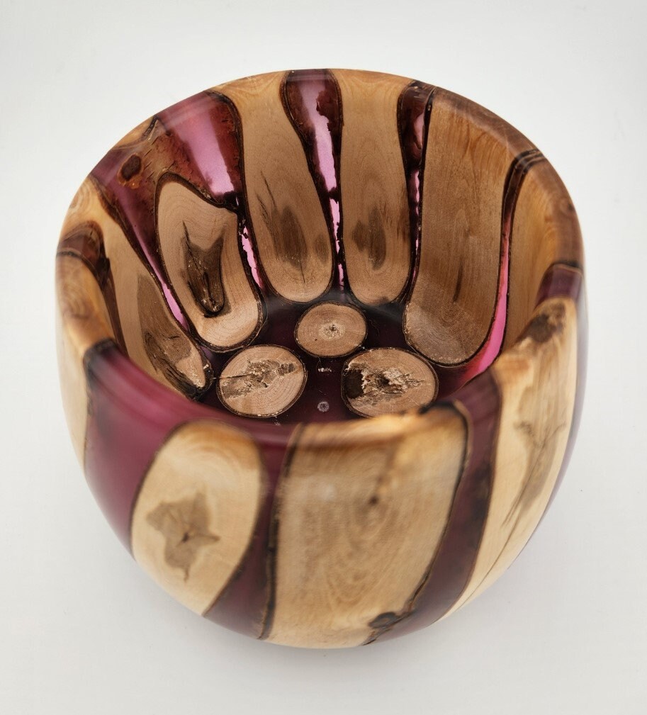 Wood and Resin Epoxy Lathe Turned Bowl - Etsy