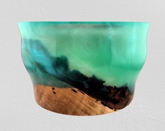 Wood and Resin Epoxy Lathe Turned Bowl - Etsy