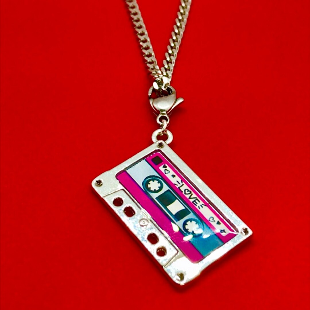 RETRO CASSETTE NECKLACE collar de plata elegante collar - Etsy España