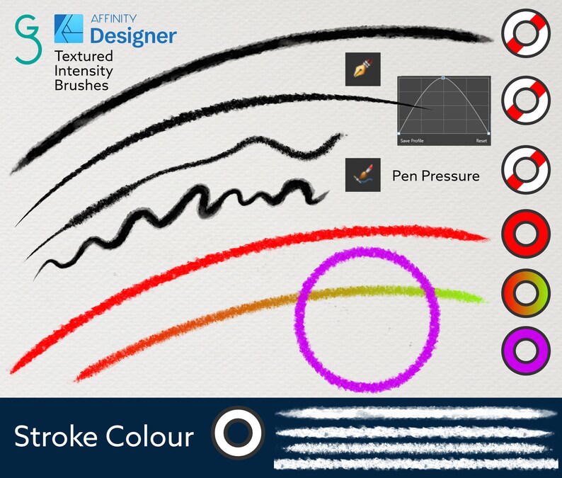 8 Pencil / Rough Line - Vector Brushes for Affinity Designer - Etsy