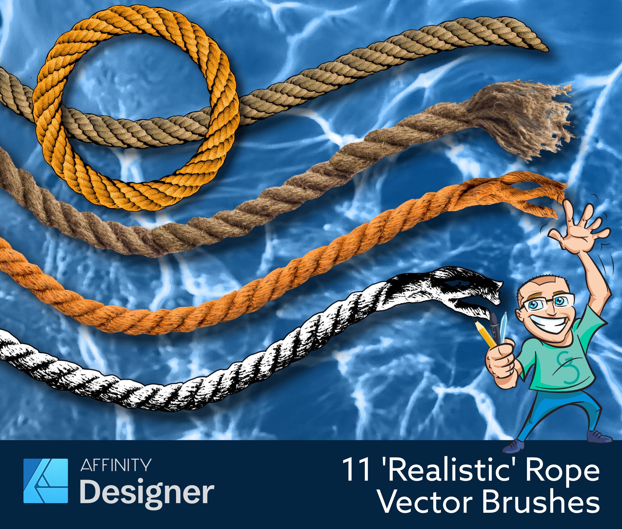 11 'realistic' Rope Vector Brushes for Affinity Designer - Etsy