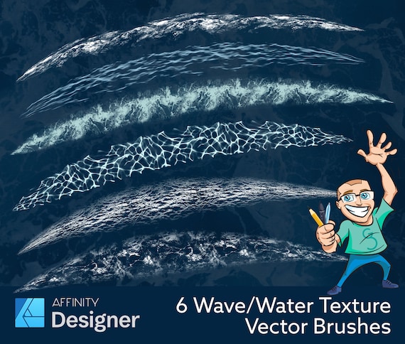 6 Wave/water Textures Vector Brushes for Affinity Designer - Etsy