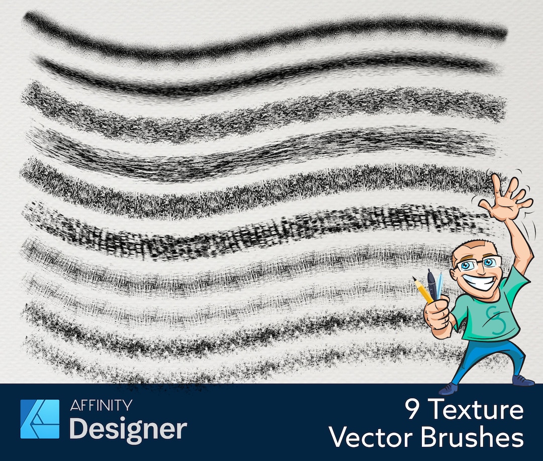 9 Texture Line - Vector Brushes for Affinity Designer - Etsy