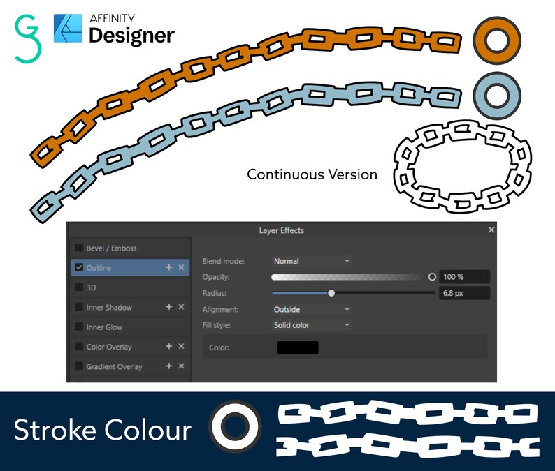 Comic Book Chain Vector Brushes for Affinity Designer - Etsy