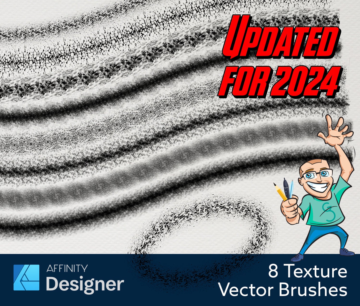 8 Texture Line - Vector Brushes for Affinity Designer - Etsy