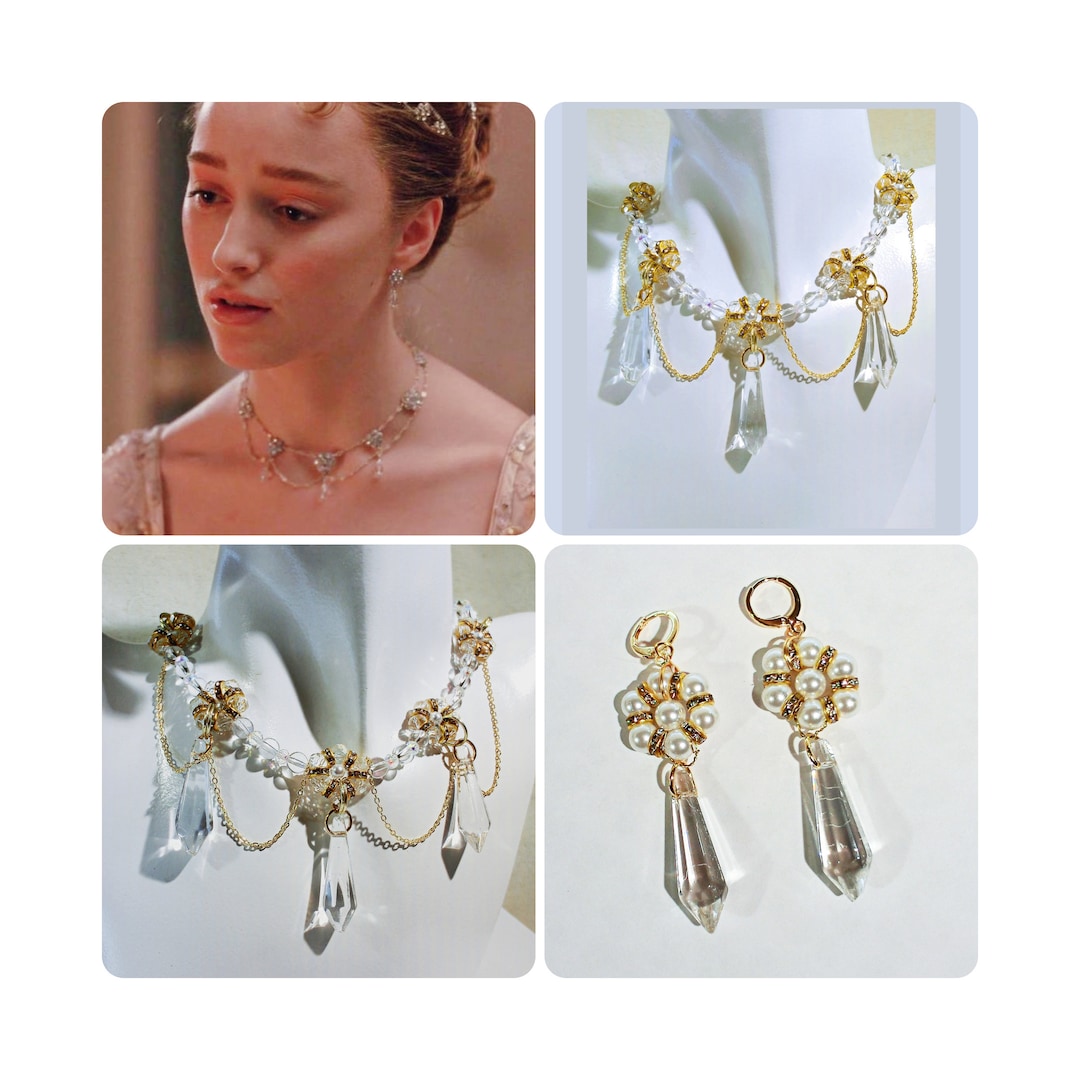 Bridgerton Daphne Inspired Crystal Necklace, Bridgerton Style Jewelry ...