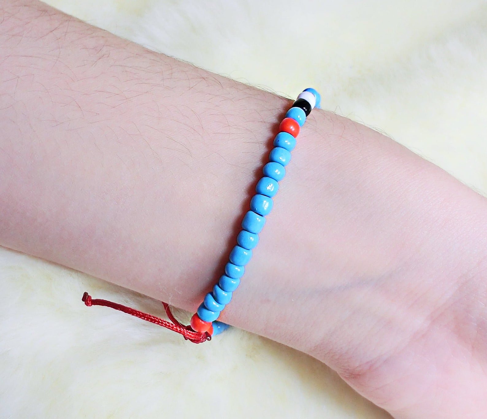 BTS Jimin Inspired Bracelet. Jimin Style Blue Beaded Bracelet. Blue Beaded Bracelet for BTS Army ...
