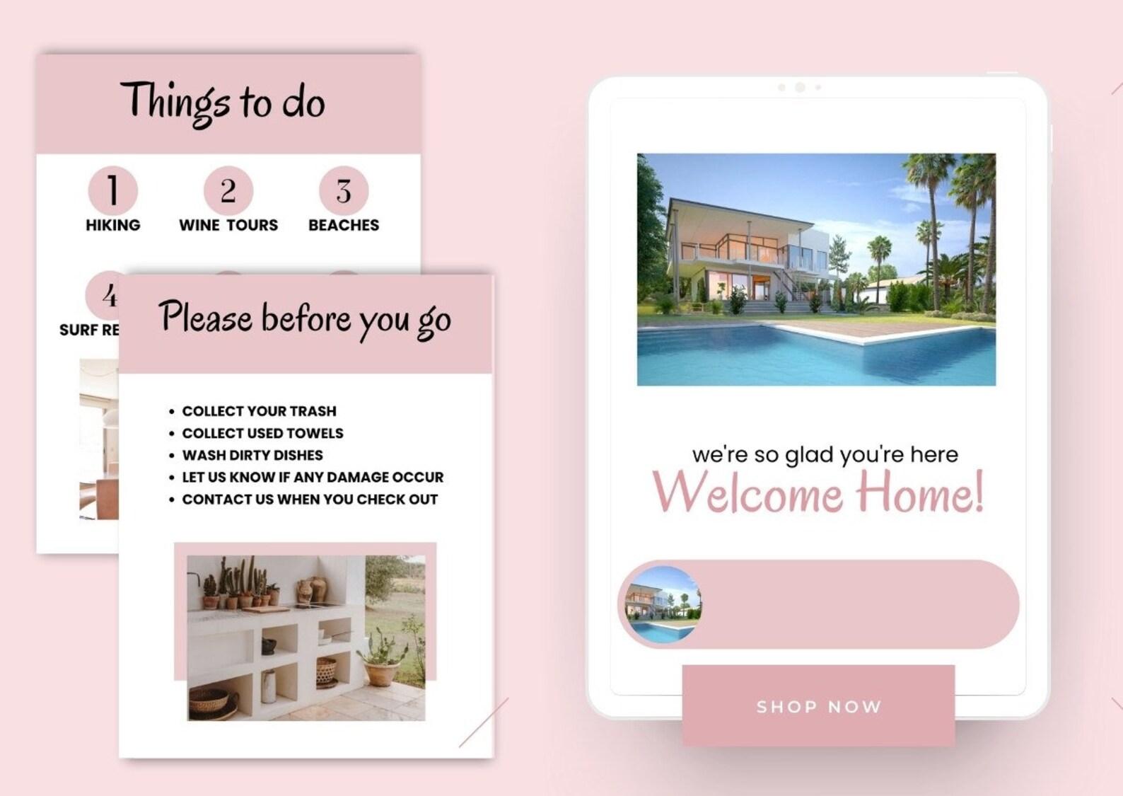 Airbnb Template BUNDLE Editable Airbnb Welcome Book Real - Etsy