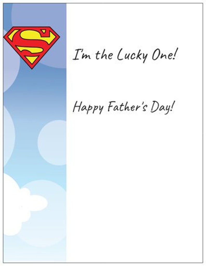Happy Father's Day Superman Card - Etsy