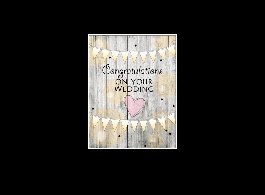 Congratulations on Your Wedding Card With Envelope - Etsy