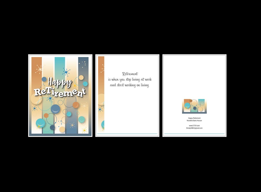 Happy Retirement Note Card With Envelope - Etsy