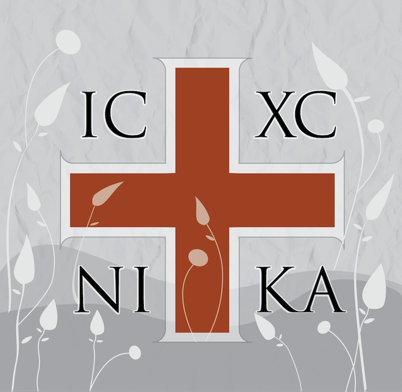 ICXC NIKA Flat Note Cards With Envelope - 4-pack - 4" X 8" - Etsy