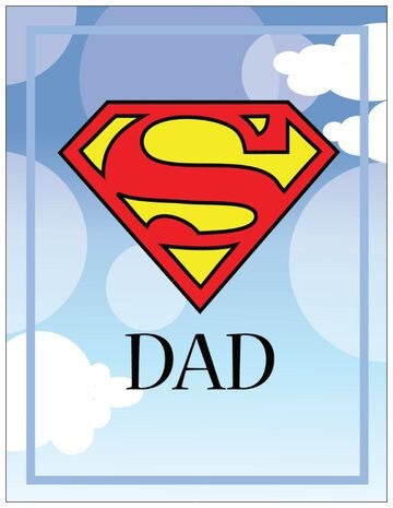 Happy Father's Day Superman Card - Etsy