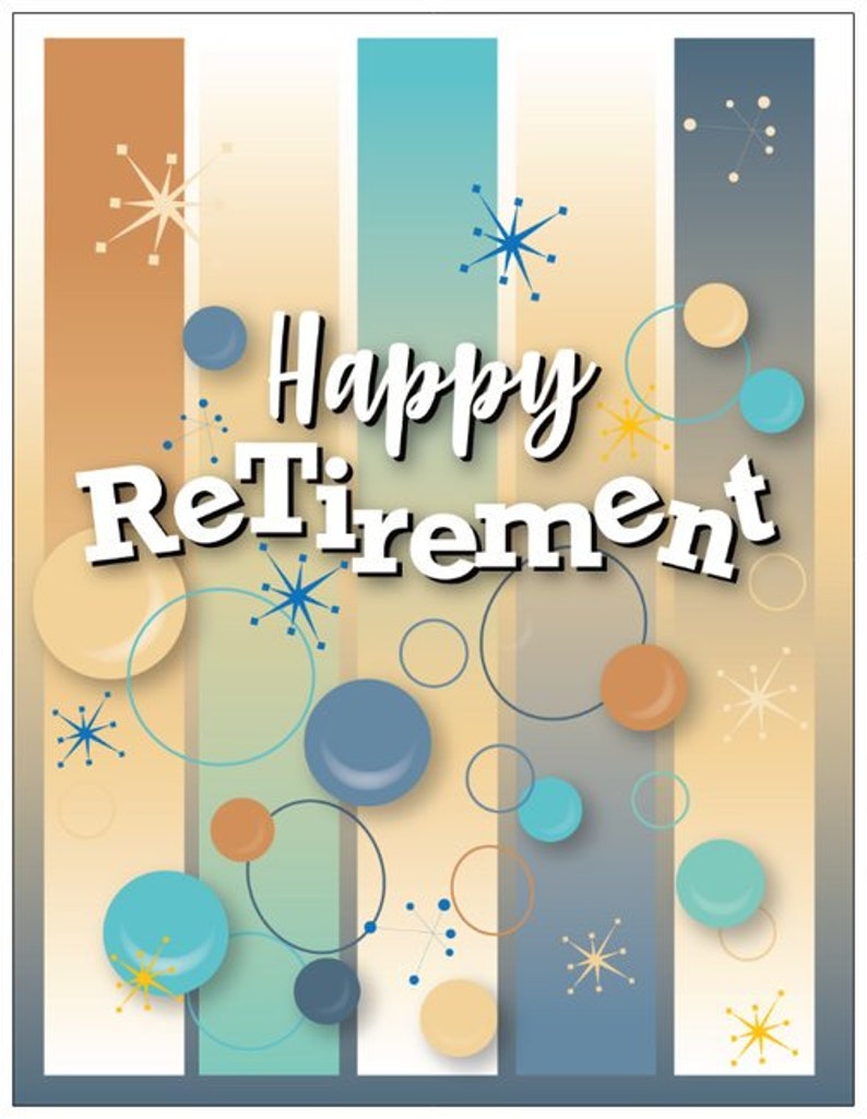 Happy Retirement Note Card With Envelope - Etsy
