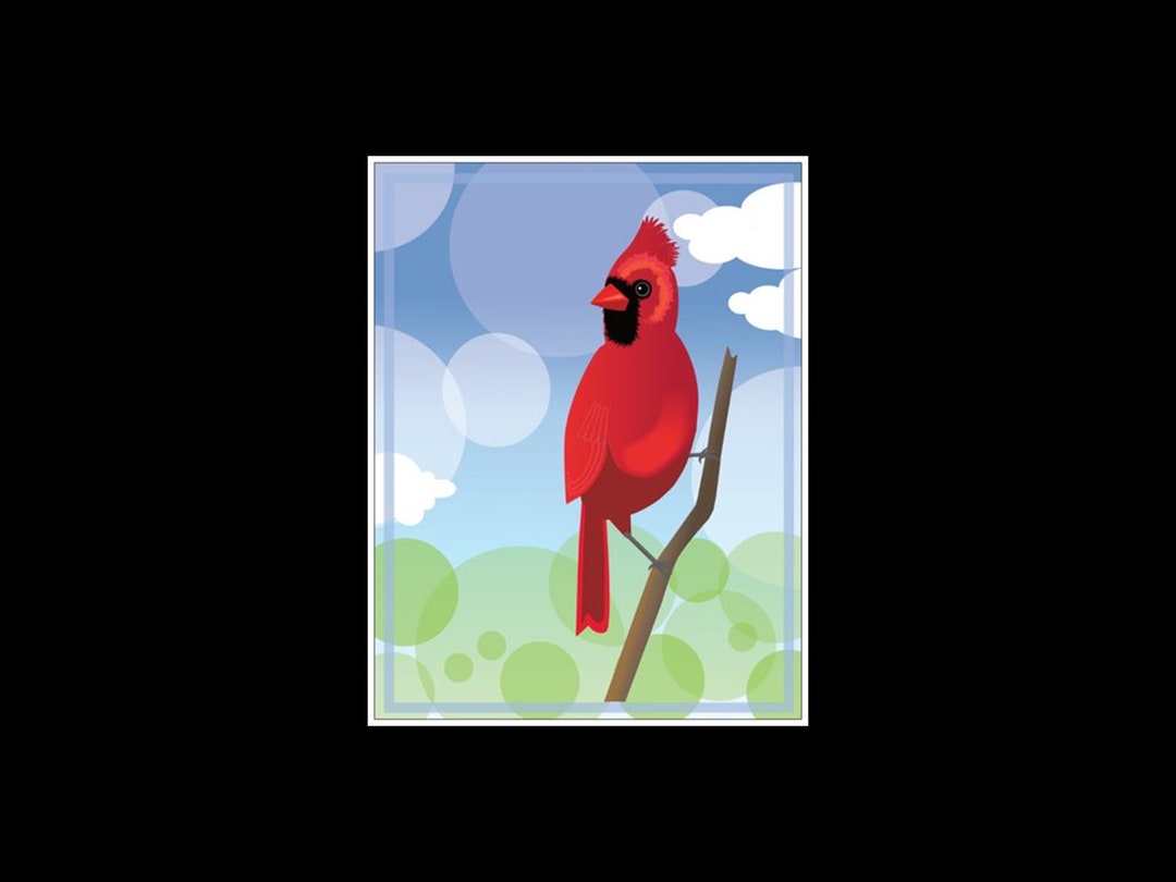 Red Cardinal Card - Etsy