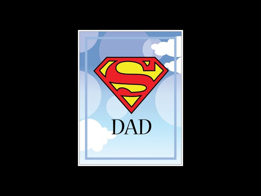 Happy Father's Day Superman Card - Etsy