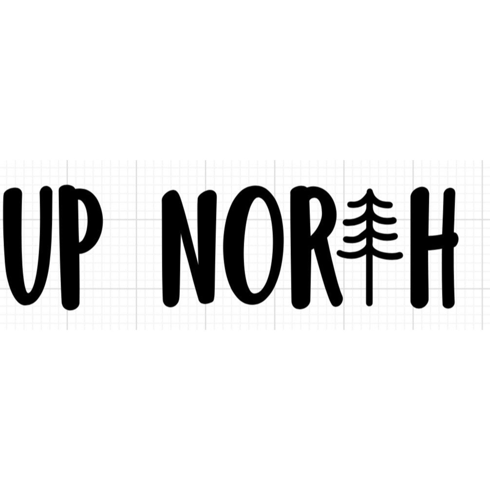 Up North Michigan Vinyl Decal With Tree - Etsy