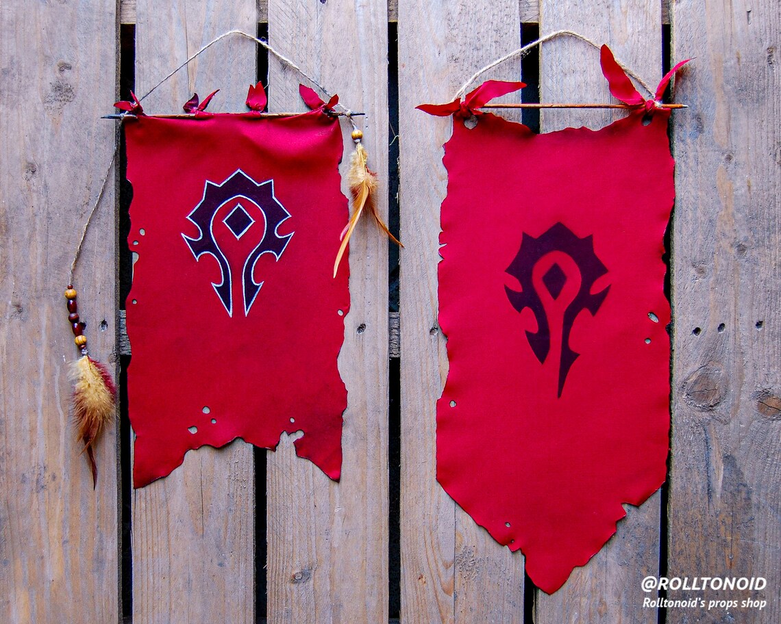 WoW Horde banner gaming decor World of Warcraft gamer geek | Etsy