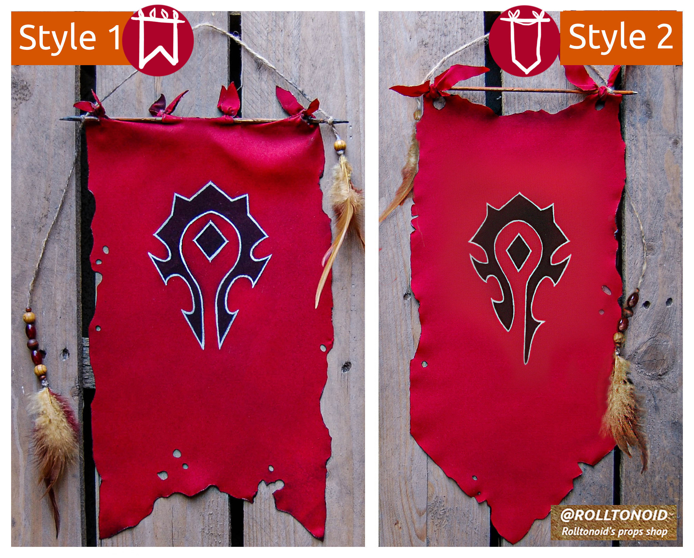 WoW Horde banner gaming decor World of Warcraft gamer geek | Etsy