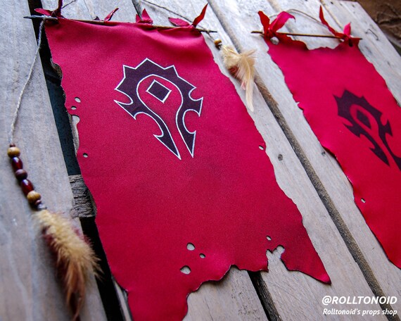 WoW Horde banner gaming decor World of Warcraft gamer geek | Etsy