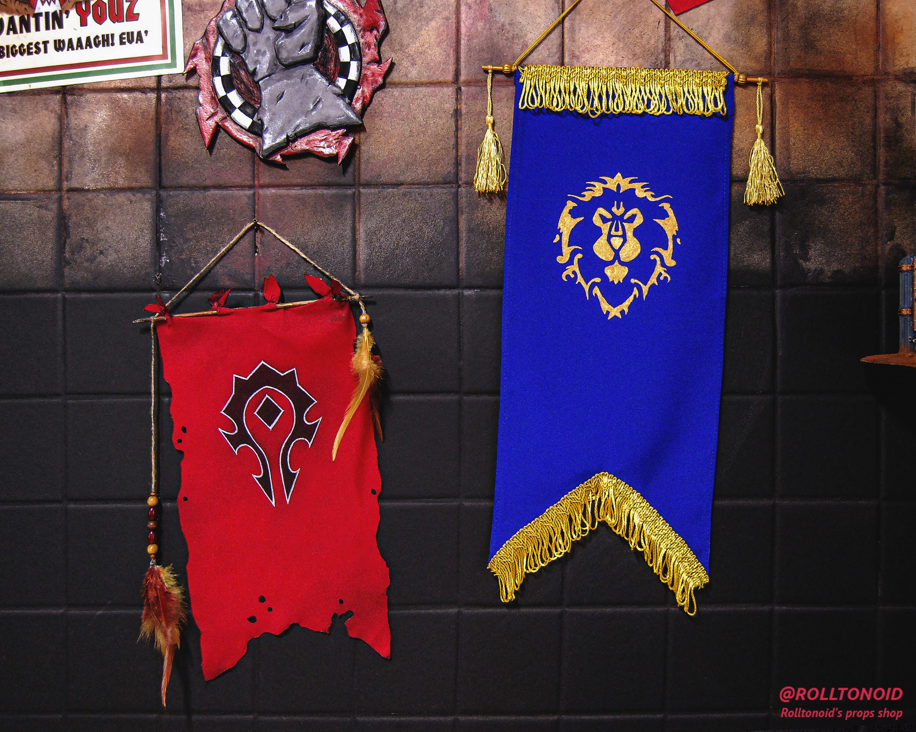 WoW Horde banner gaming decor World of Warcraft gamer geek | Etsy