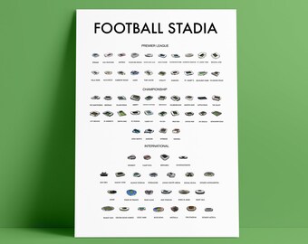 Scratch Map Football Stadiums | Etsy