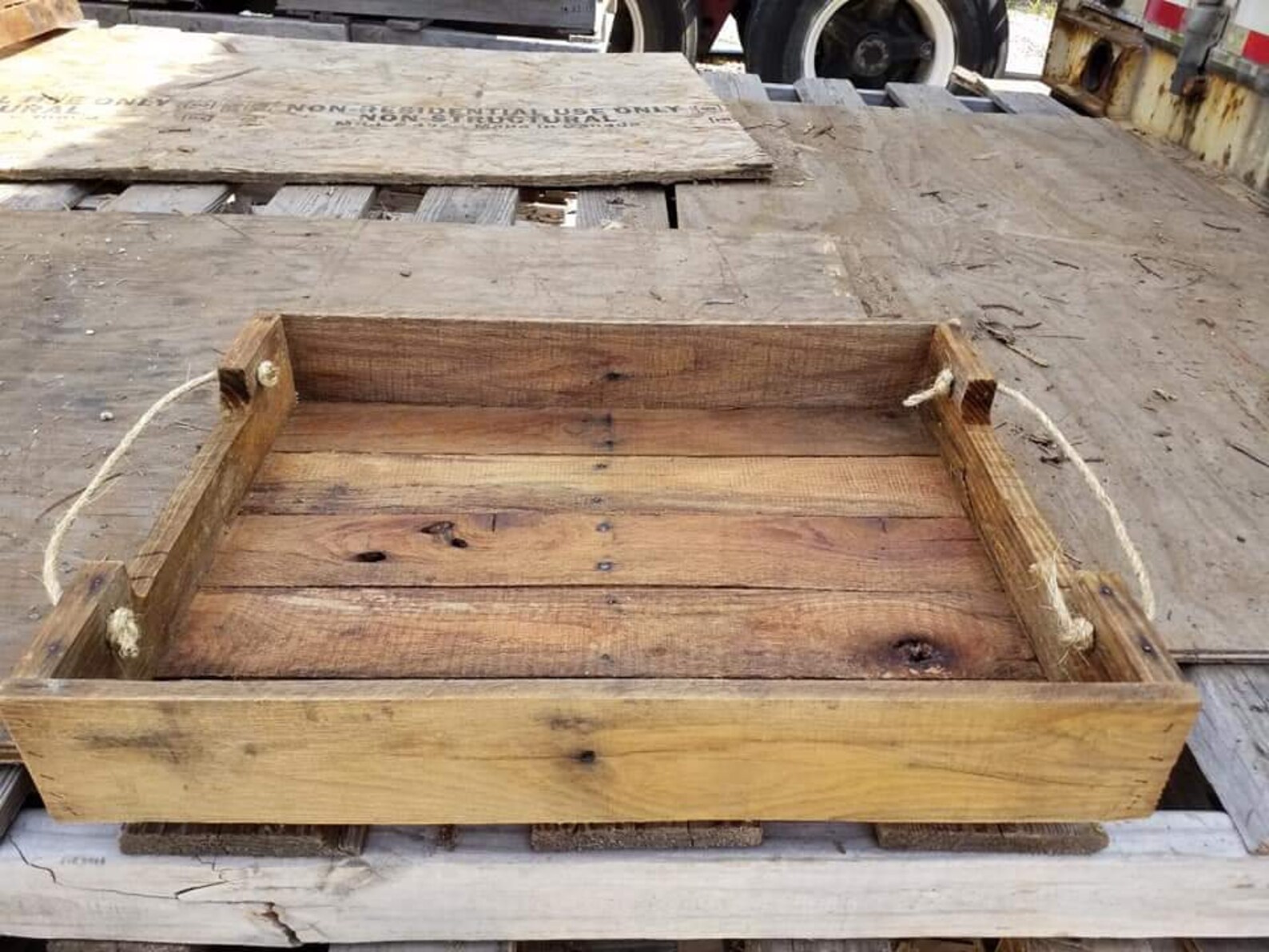 Rustic Wooden Tray - Etsy
