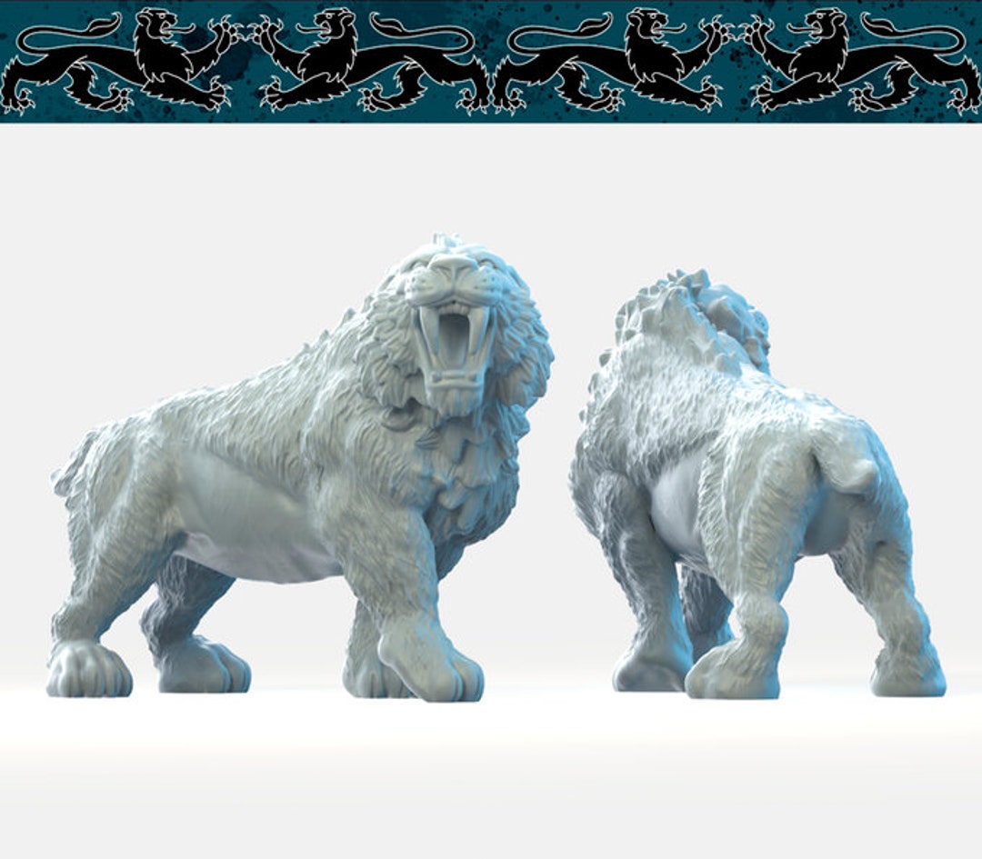 28mm 2 Styles of Sabertooth Tigers | Dnd Miniatures | Dungeons ...