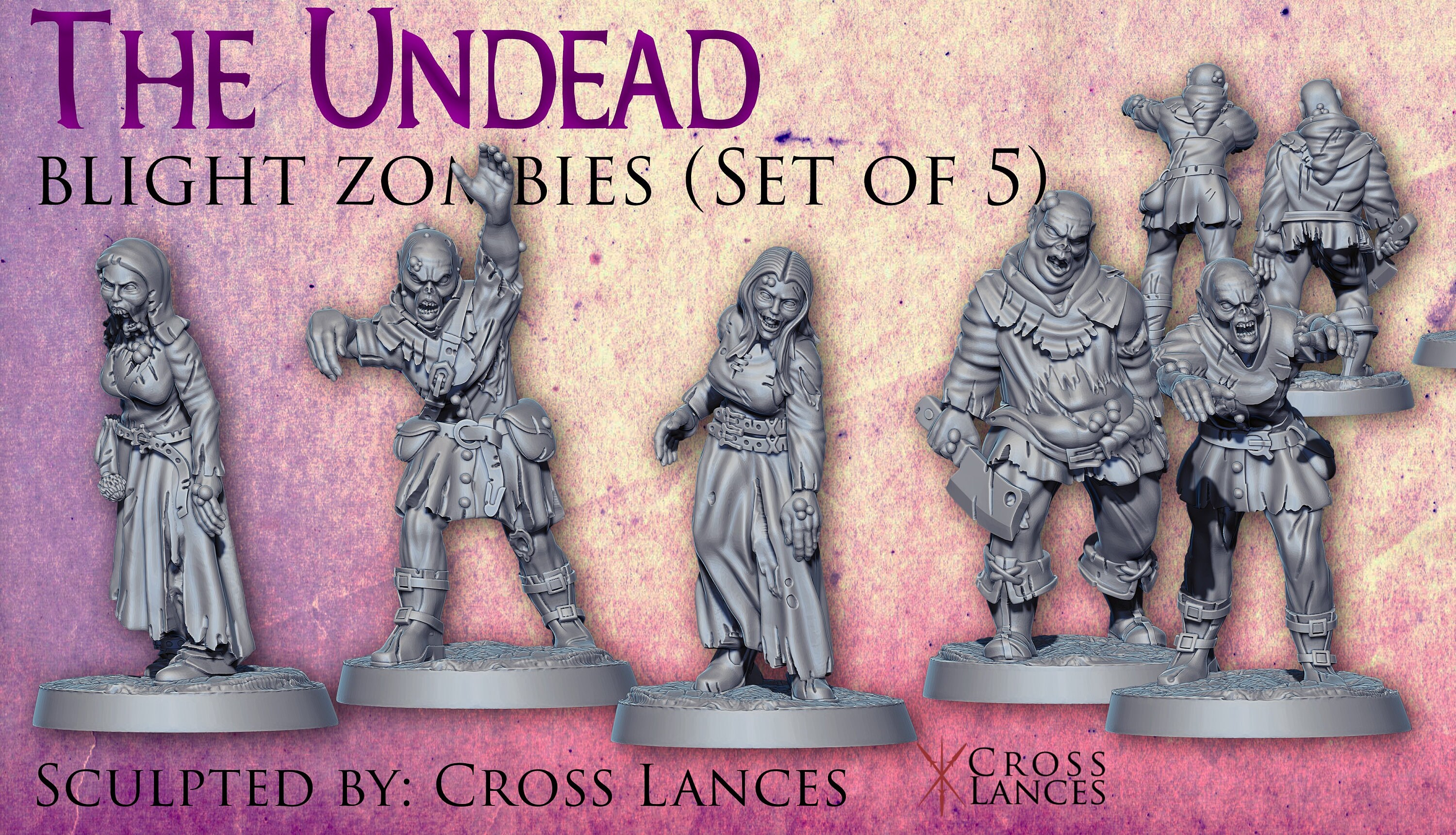 28-32mm Zombies Dnd Miniatures Dungeons & Dragons - Etsy Canada