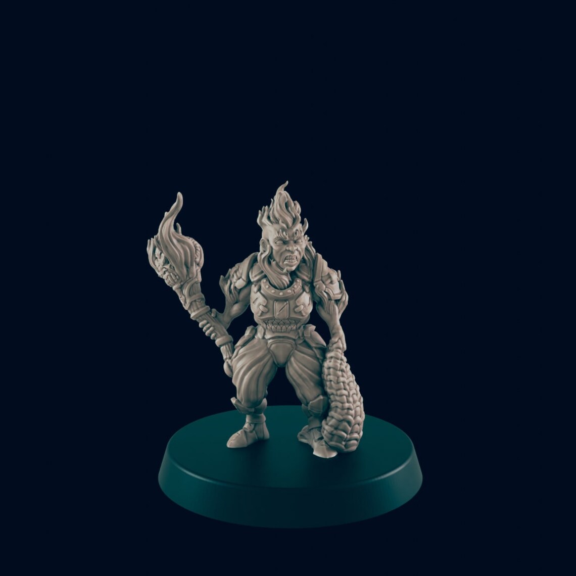 28-32mm Azer 2 Styles Dnd Miniatures Dungeons & Dragons - Etsy