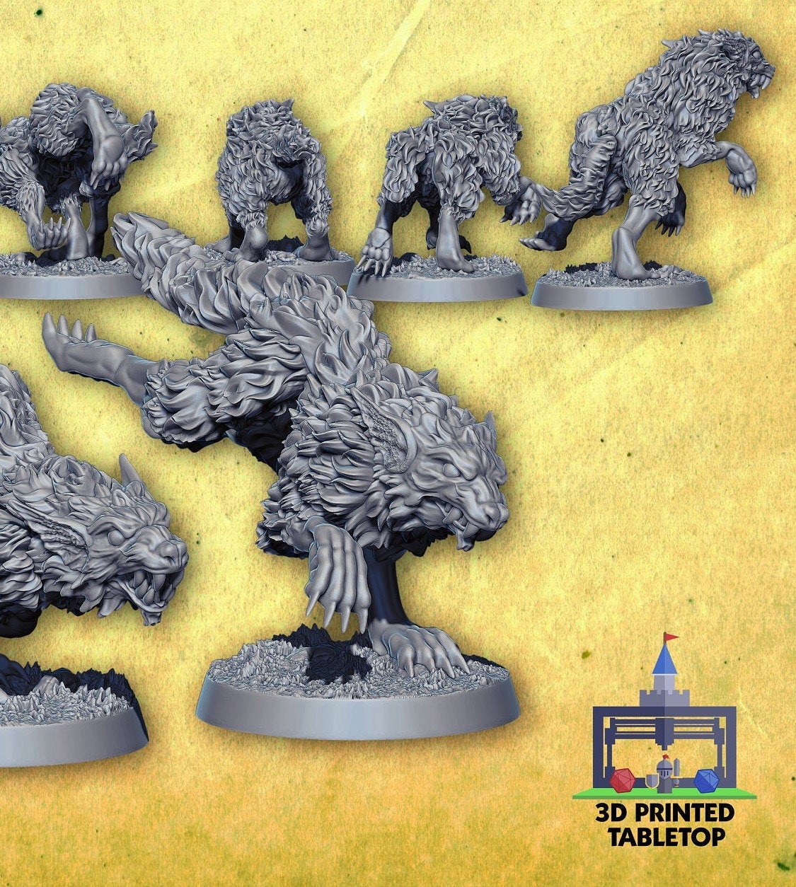 28-32mm Wolves Dnd Miniatures Dungeons & Dragons - Etsy