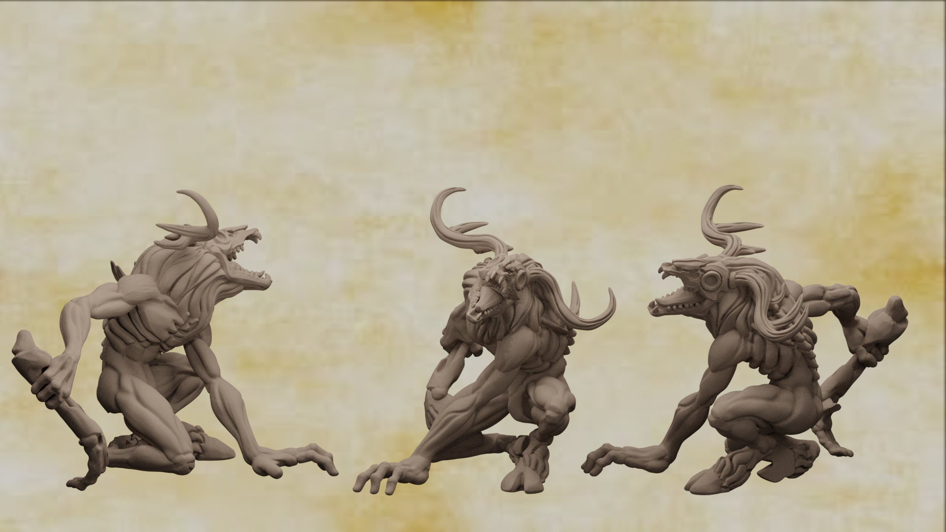 28mm 3 Styles of Wendigo Dnd Miniatures Dungeons & Dragons - Etsy